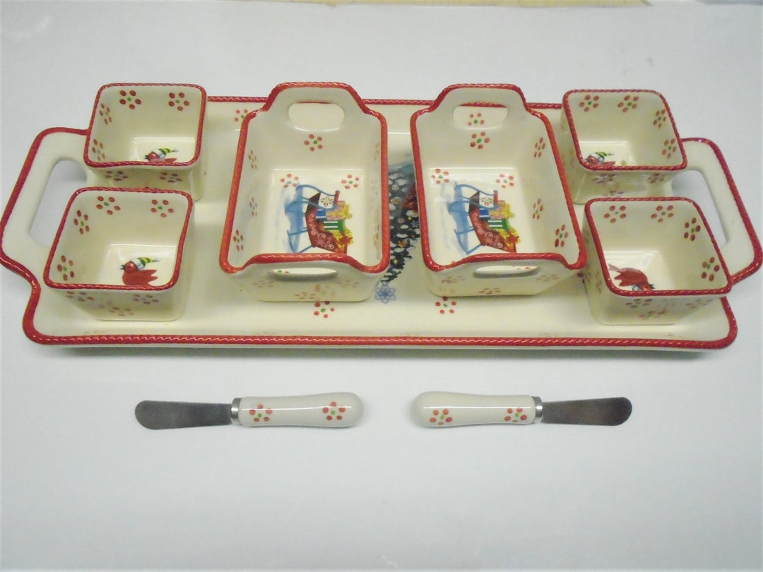 11 Piece Temptations Christmas Serving Tray Set - Etsy