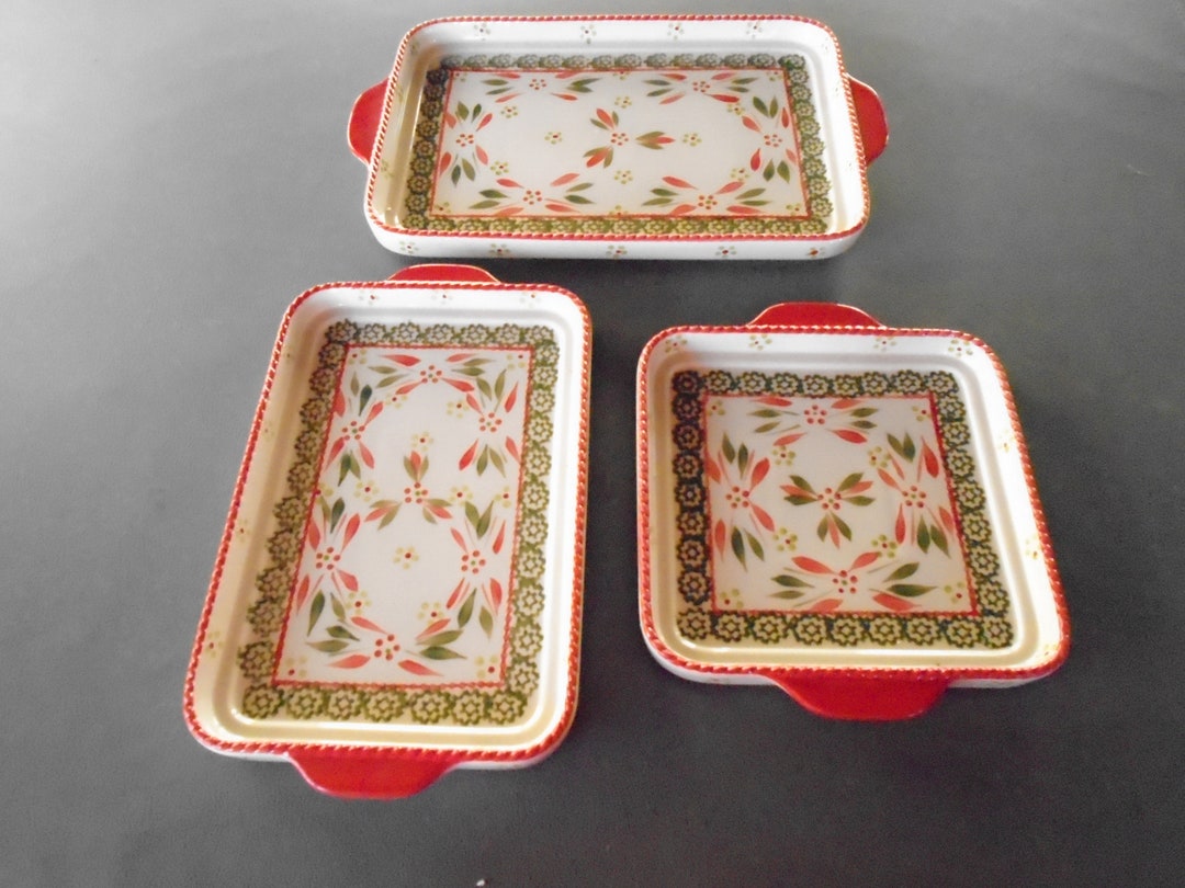 3 Piece Temptations Old World Serving Tray Set - Etsy