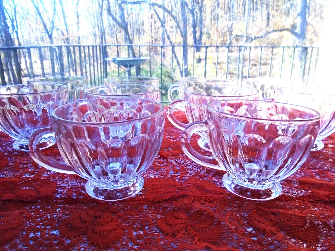 16 Anchor Hocking Colonial Punch Bowl Cups - Etsy