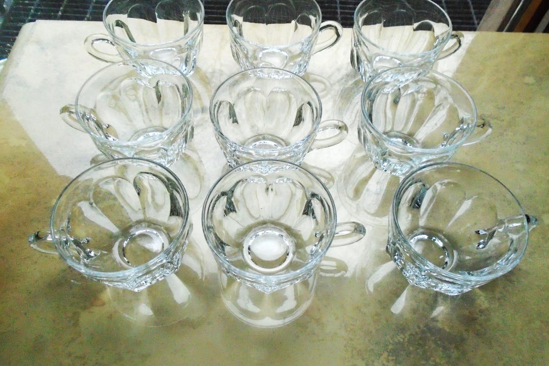 9 Rare Heisey Puritan Punch Bowl Cups # 341 - Etsy