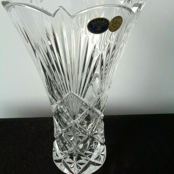 Bohemia Czech Crystal Vase - Etsy