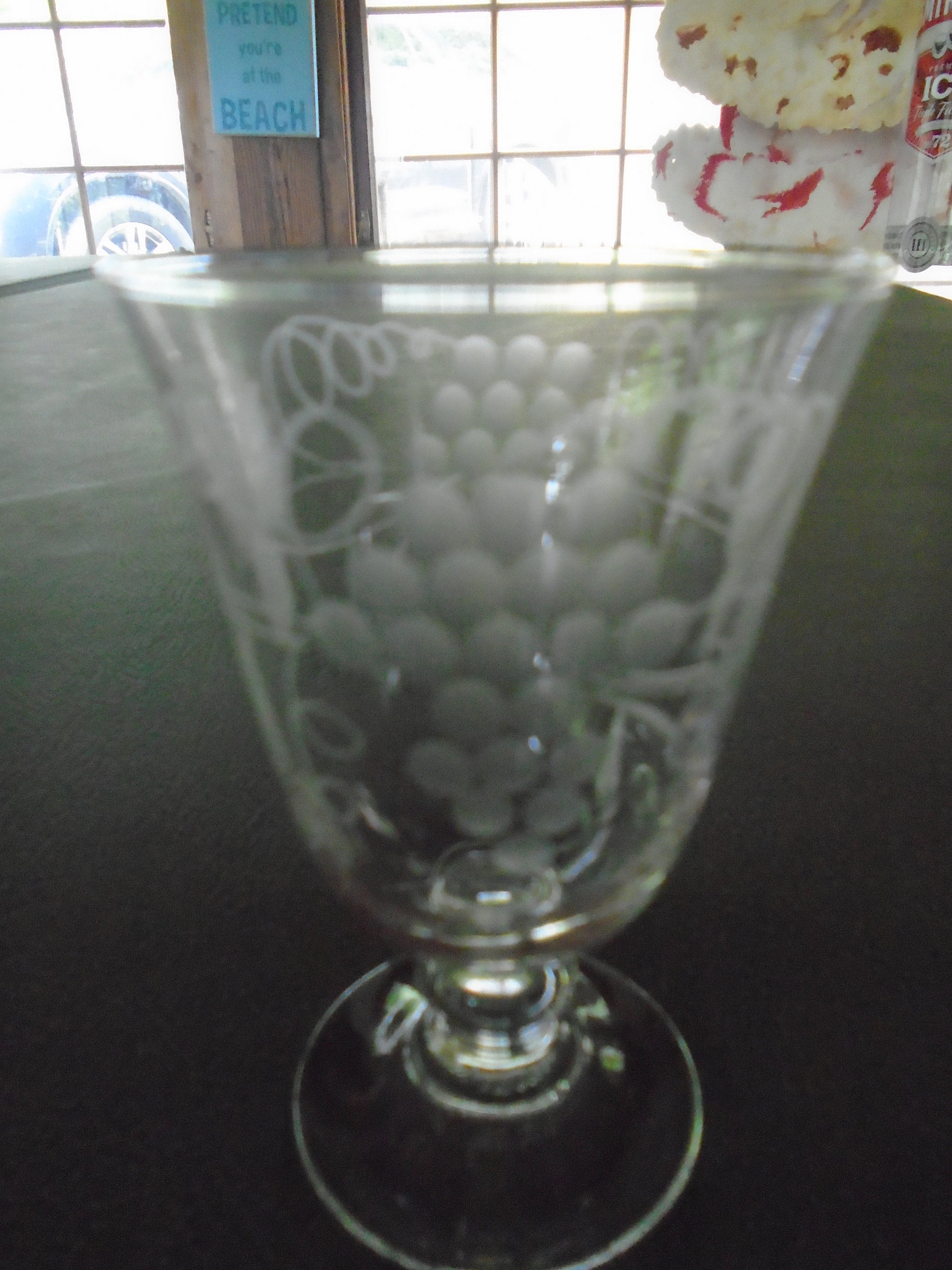 4 Princess House Etched Grape Vine Crystal Sherry or Wine Goblets - Etsy