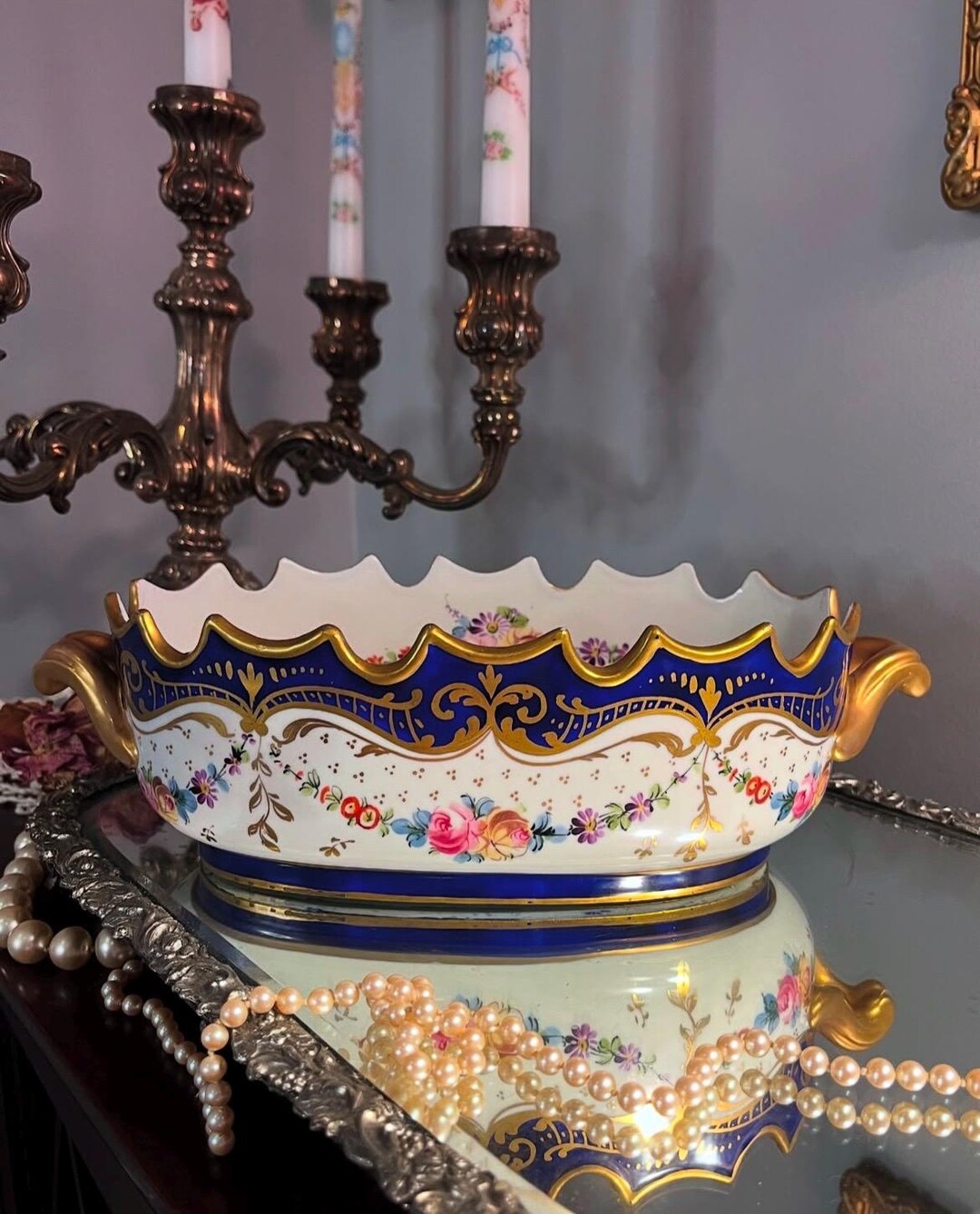 Antique French Sèvres Style Limoges Monteith Bowl - Etsy