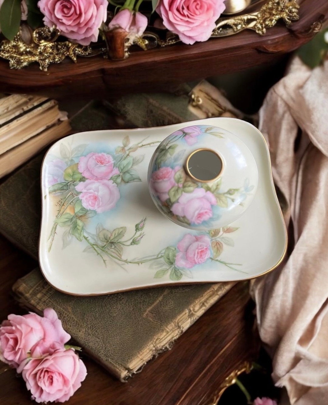 Antique Limoges Boudoir/vanity Set - Etsy