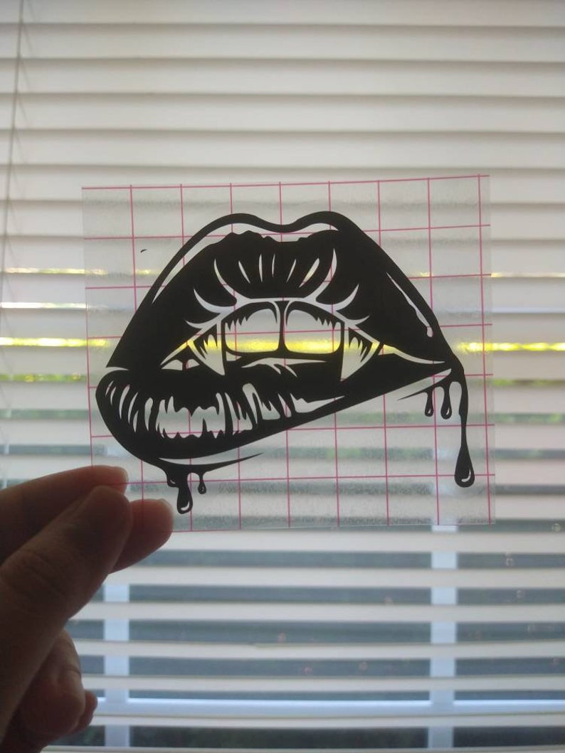 Vampire Teeth Bloody Lips Decal Car Laptop Window - Etsy