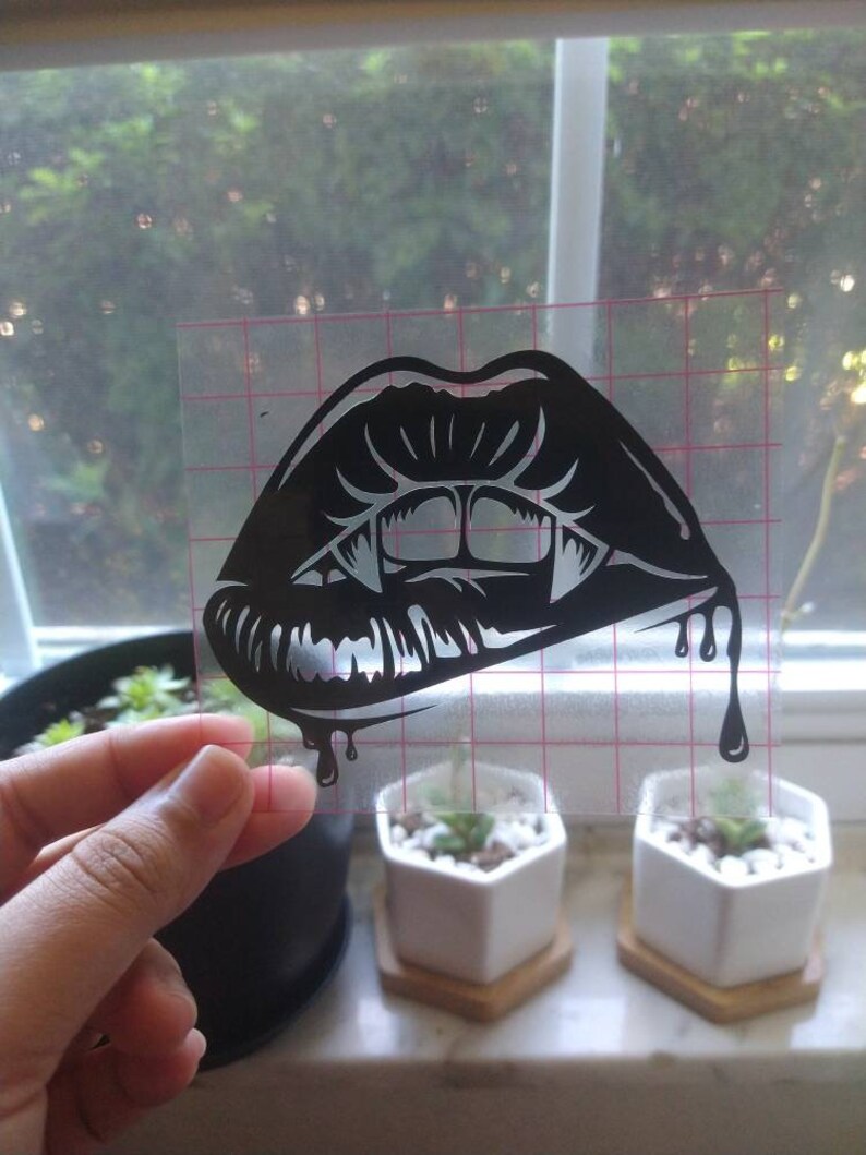 Vampire Teeth Bloody Lips Decal Car Laptop Window - Etsy