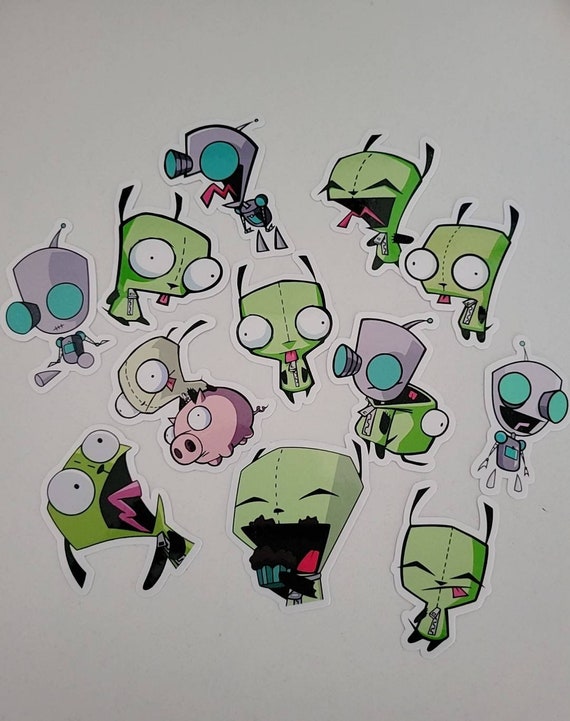 Gir Vinyl Stickers Cartoon Invader Zim Stickers Vinyl - Etsy