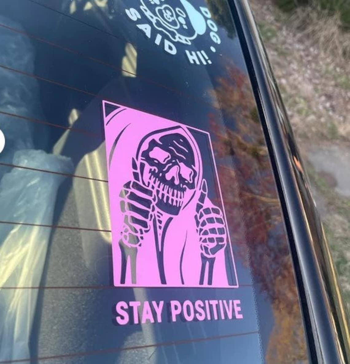 Skeleton Reaper Stay Positive Decal Car Laptop Window - Etsy