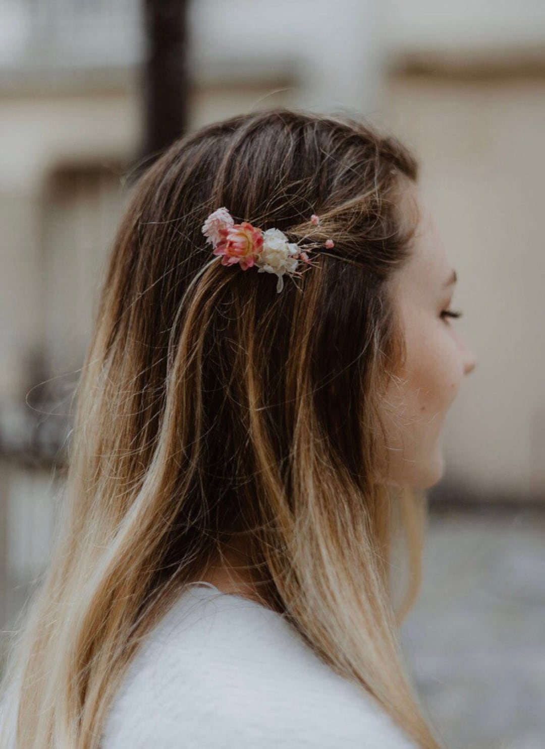 Crocodile Barrette With Dried Flowers and Stabilized Flowers, Choice of ...