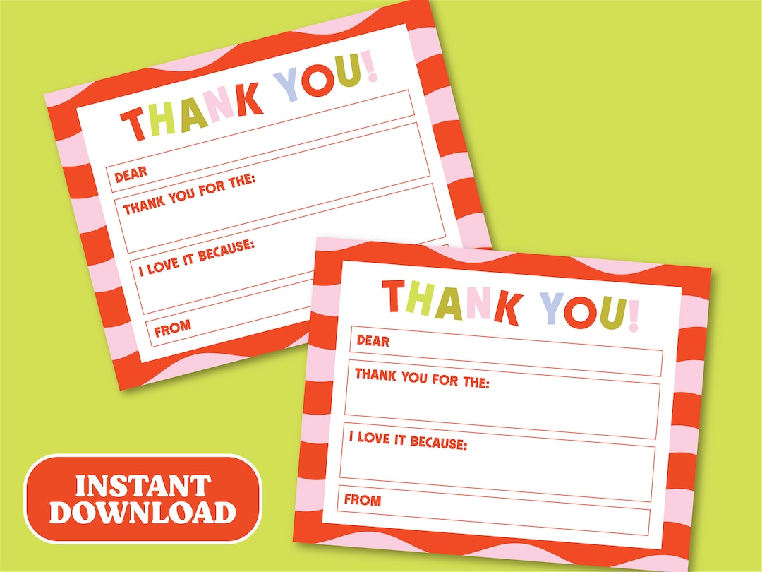 PRINTABLE Wavy Lines Fill-in-the-blank Kiddo Cards. Download Digital ...