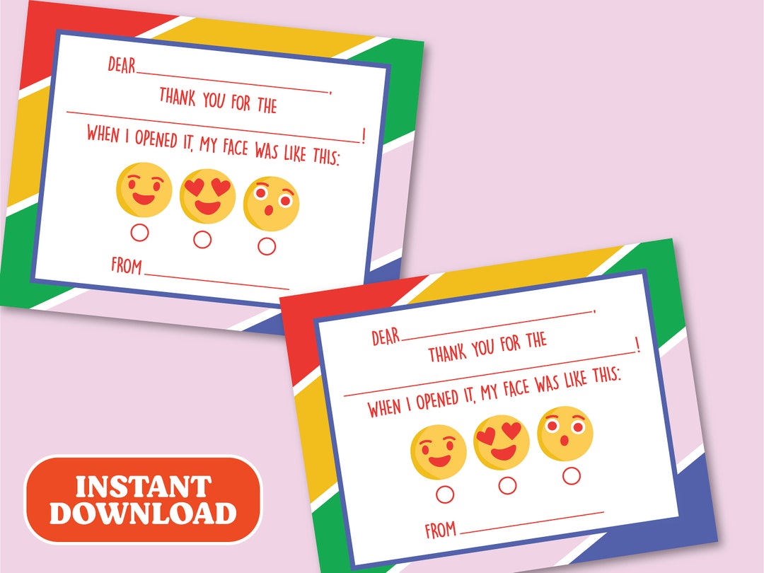 PRINTABLE Bold Stripes Fill-in-the-blank Kiddo Cards. Instant Digital ...