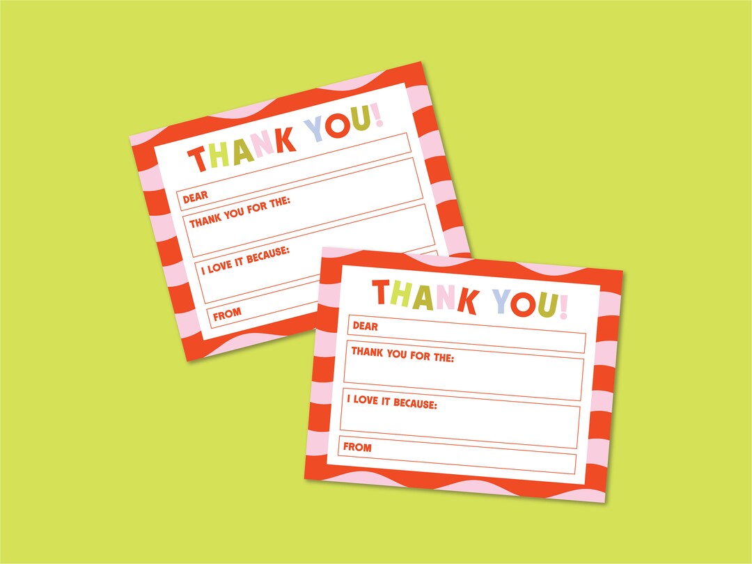 PRINTABLE Wavy Lines Fill-in-the-blank Kiddo Cards. Download - Etsy