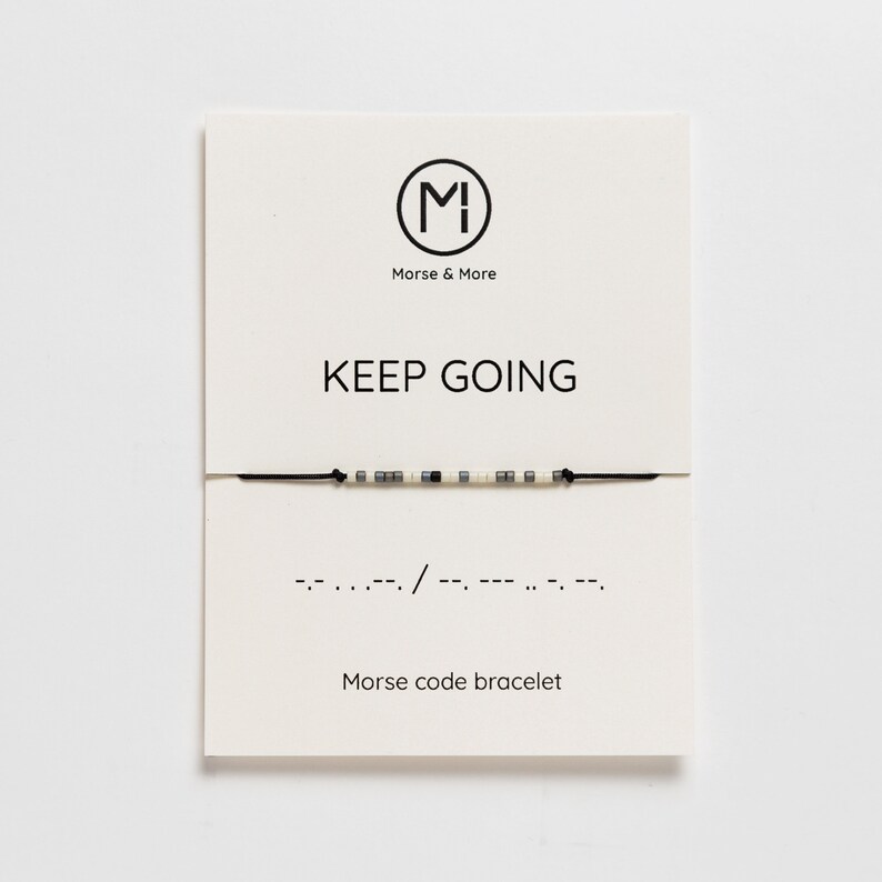 Keep Going Morse Code Bracelet Bracelet Unisex Jewelry - Etsy