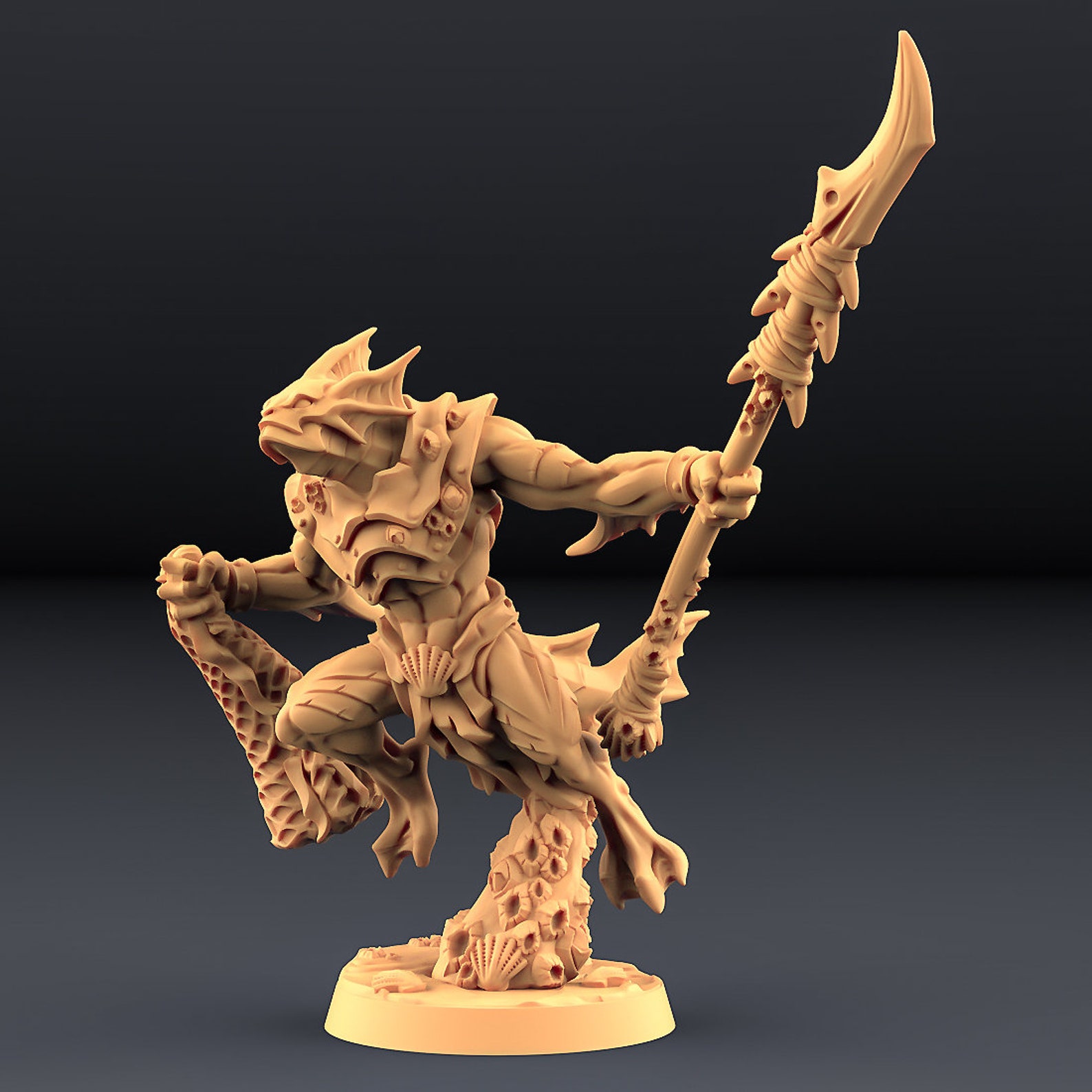 Fishmen Dnd Miniature mermen Warrior Miniatures for Tabletop | Etsy