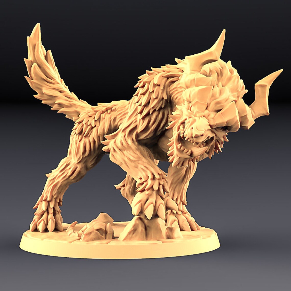Worg Dnd Miniature Dire Wolf Dungeons and Dragons D&D - Etsy