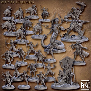 Marilith Snake Demon Dnd Miniature leader Warrior Miniatures for ...