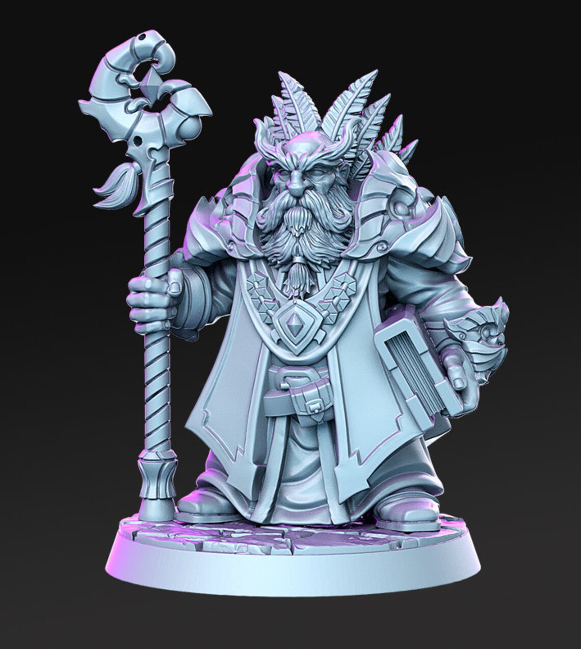 Dwarf Druid Dnd Miniature Dwarf Mage Miniatures For Etsy