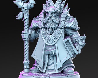 Dwarf Druid Dnd Miniature dwarven Guide Miniatures for | Etsy