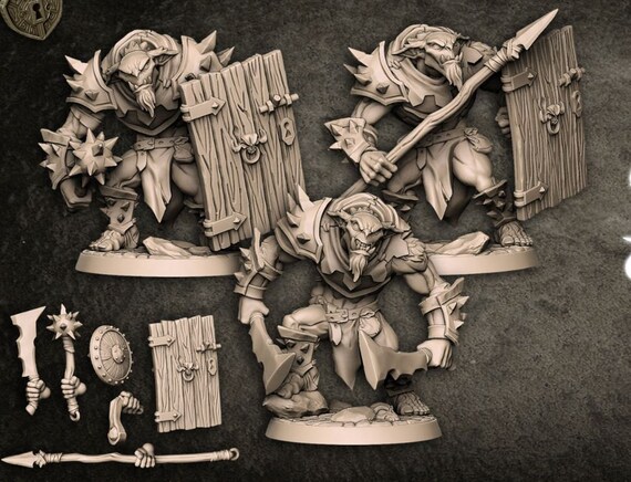 Bugbear Fighters Dnd Miniature Dungeons and Dragons D&D | Etsy