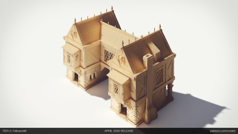 Guild Hall Table Top Terrain Building Guild House Tavern - Etsy