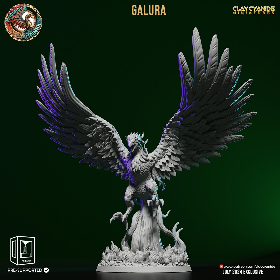 Galura Philippine Mythology Giant Eagle Minis for Tabletop Games Like D ...