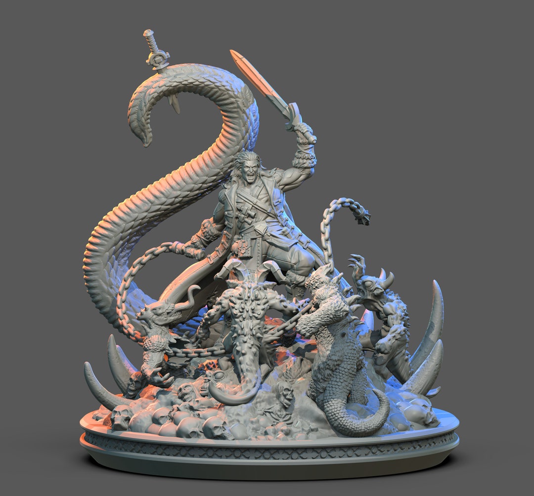 Demon Hunter Dnd Miniature Miniatures for Tabletop Games Like D&D or ...