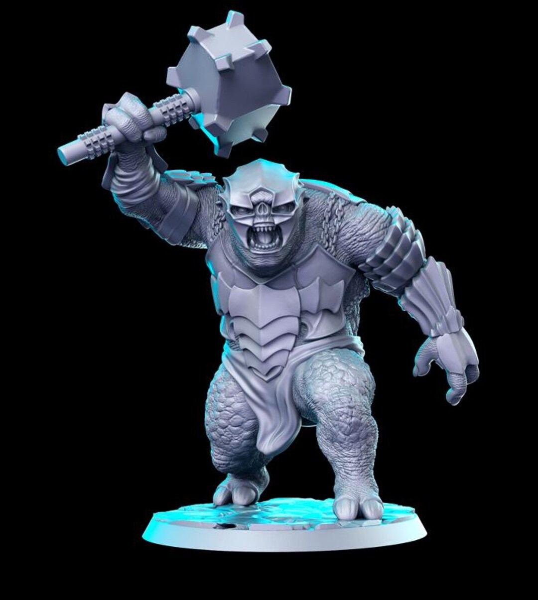 Armored Troll Dnd Miniature Miniatures for Tabletop Games Like D&D or ...