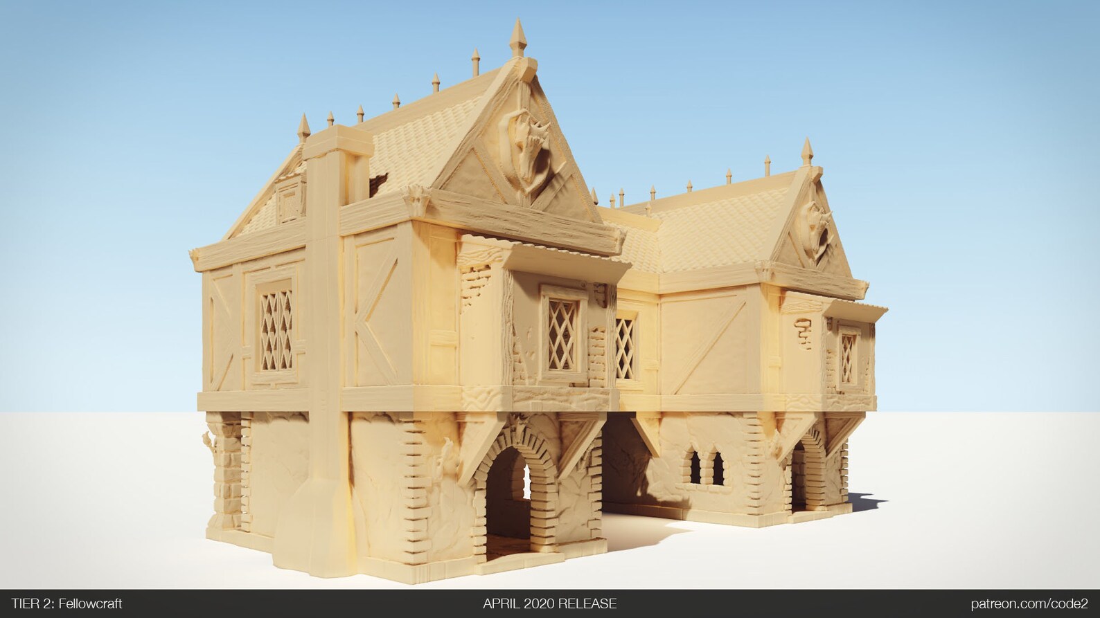 Guild Hall Table Top Terrain Building Guild House Tavern - Etsy