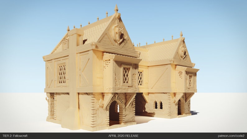 Guild Hall Table Top Terrain Building Guild House Tavern - Etsy