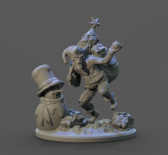 Grinch Dark Christmas Dnd Miniature Miniatures for | Etsy