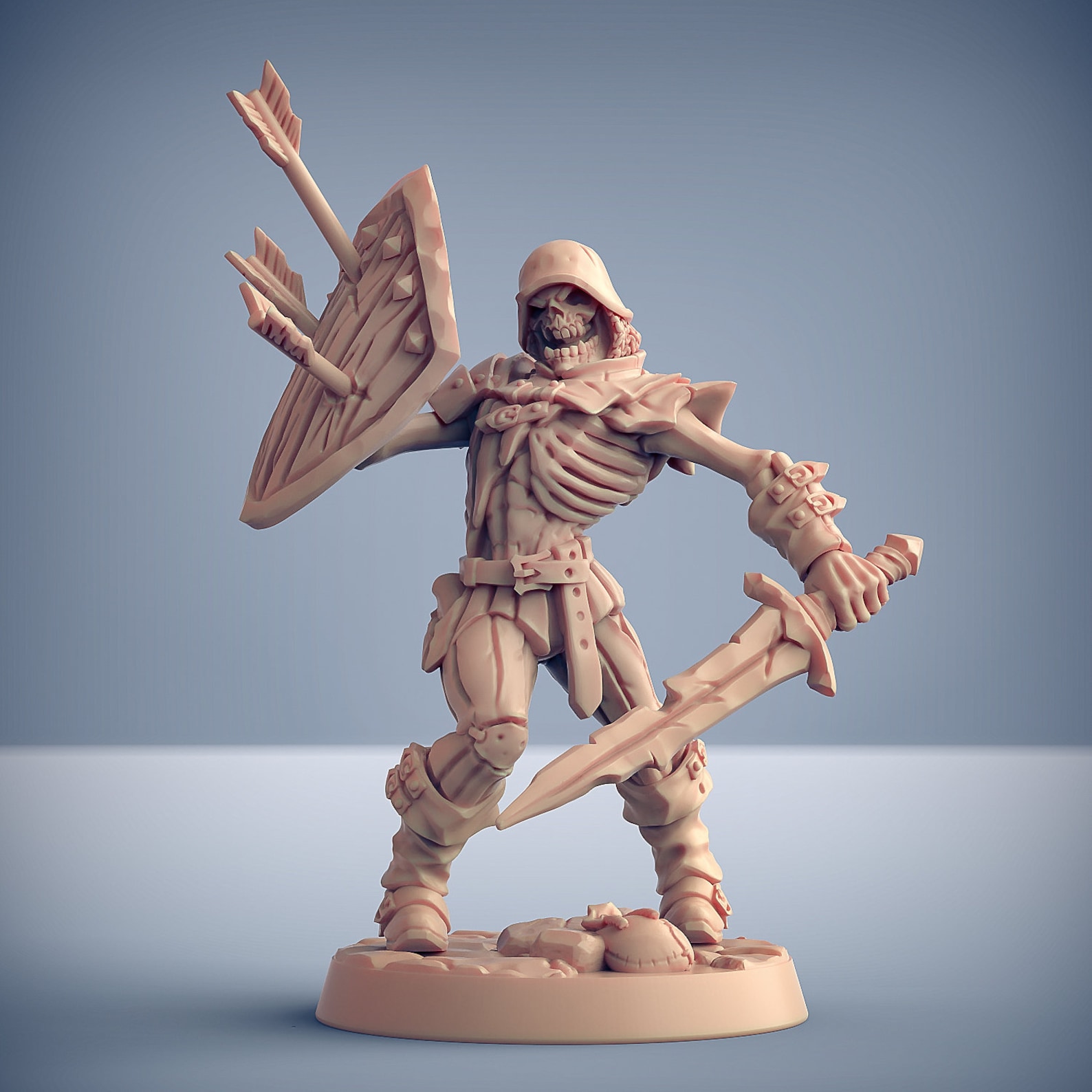 Undead Skeleton Fighters Dnd Miniature undead Warriors for | Etsy