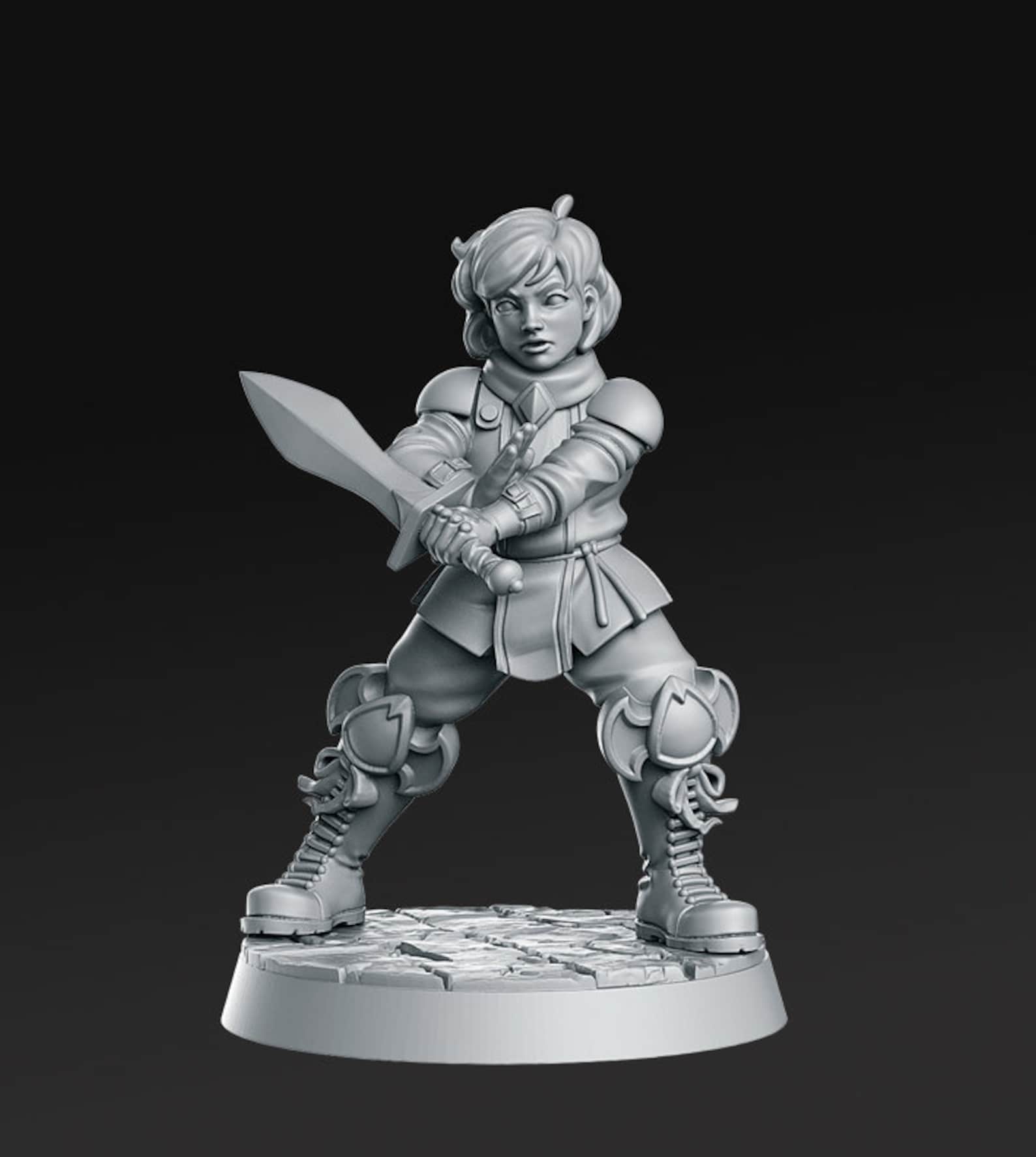 Child Fighter Dnd Miniature Miniatures for Tabletop Games - Etsy