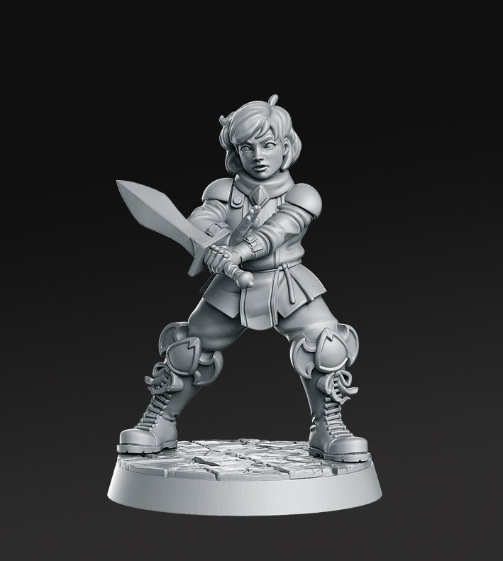 Child Fighter Dnd Miniature Miniatures for Tabletop Games - Etsy