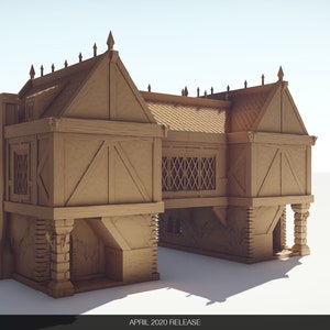 Guild Hall Table Top Terrain Building | Guild House | Tavern | D&D ...