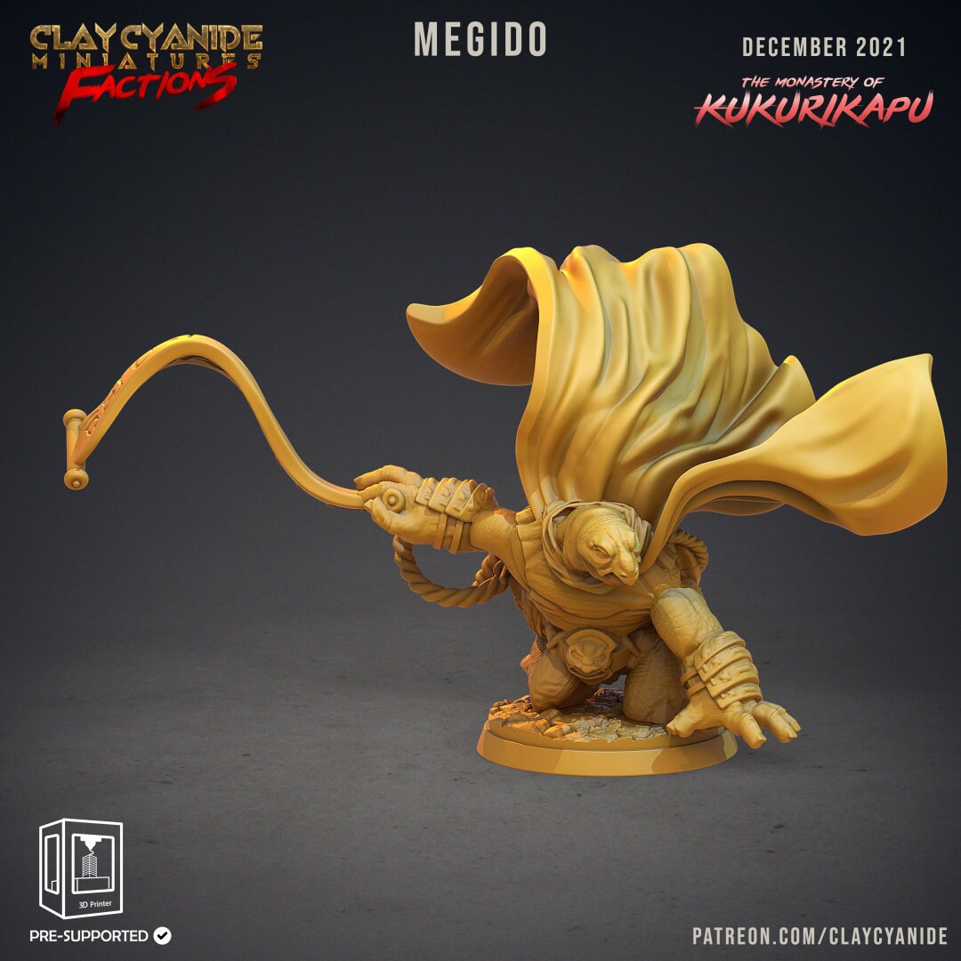 Tortle Monk Scroll Dnd Miniature turtle Fighter Miniatures for Tabletop ...