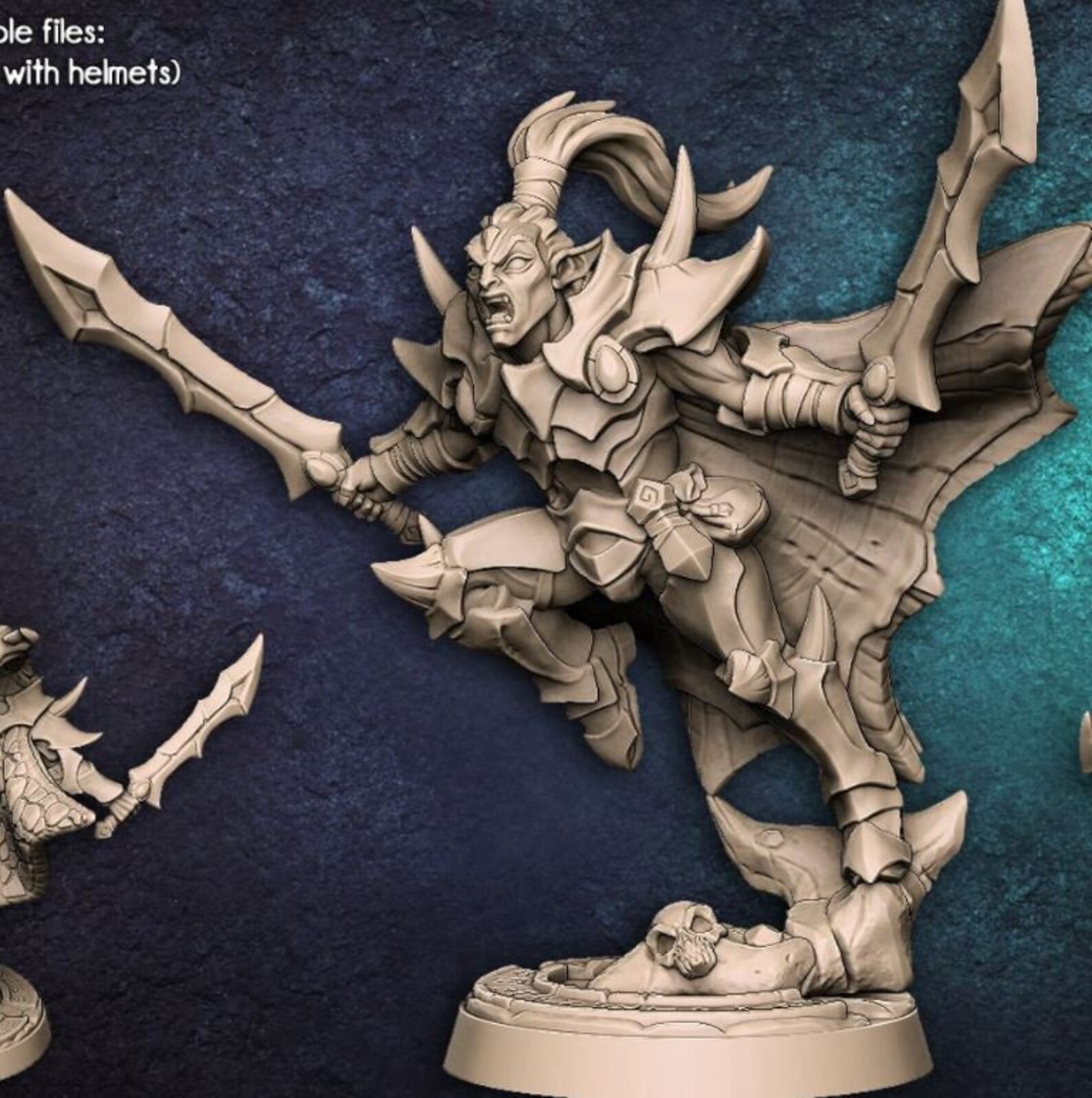 Dark Elf Fighter Champion Dnd Miniature Dungeons and Dragons - Etsy