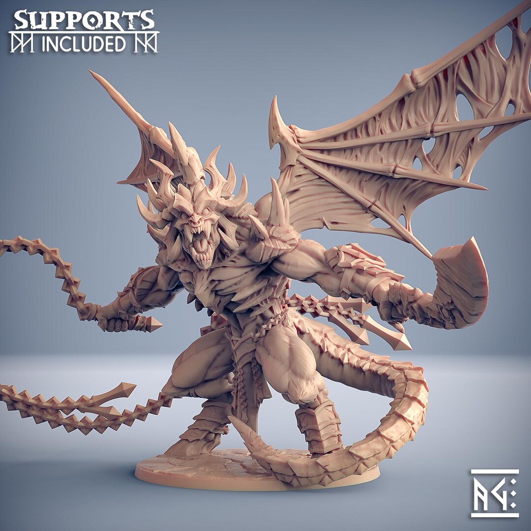 Baalzrodan the Demon King 32mm or 28mm Fantasy Miniature War Games or D ...