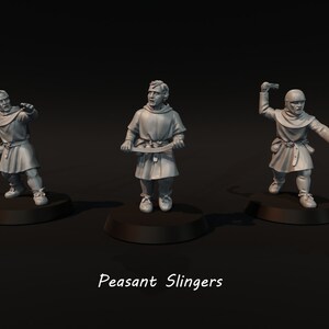 Peasant Slingers Townsfolk Sling Shot Men Dnd Miniature - Etsy