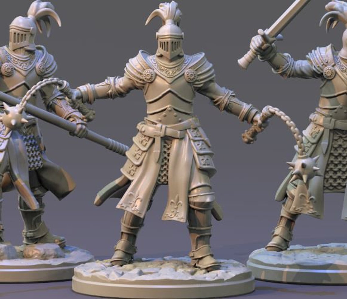Knights Dnd Miniature king Arthur Miniatures for Tabletop | Etsy