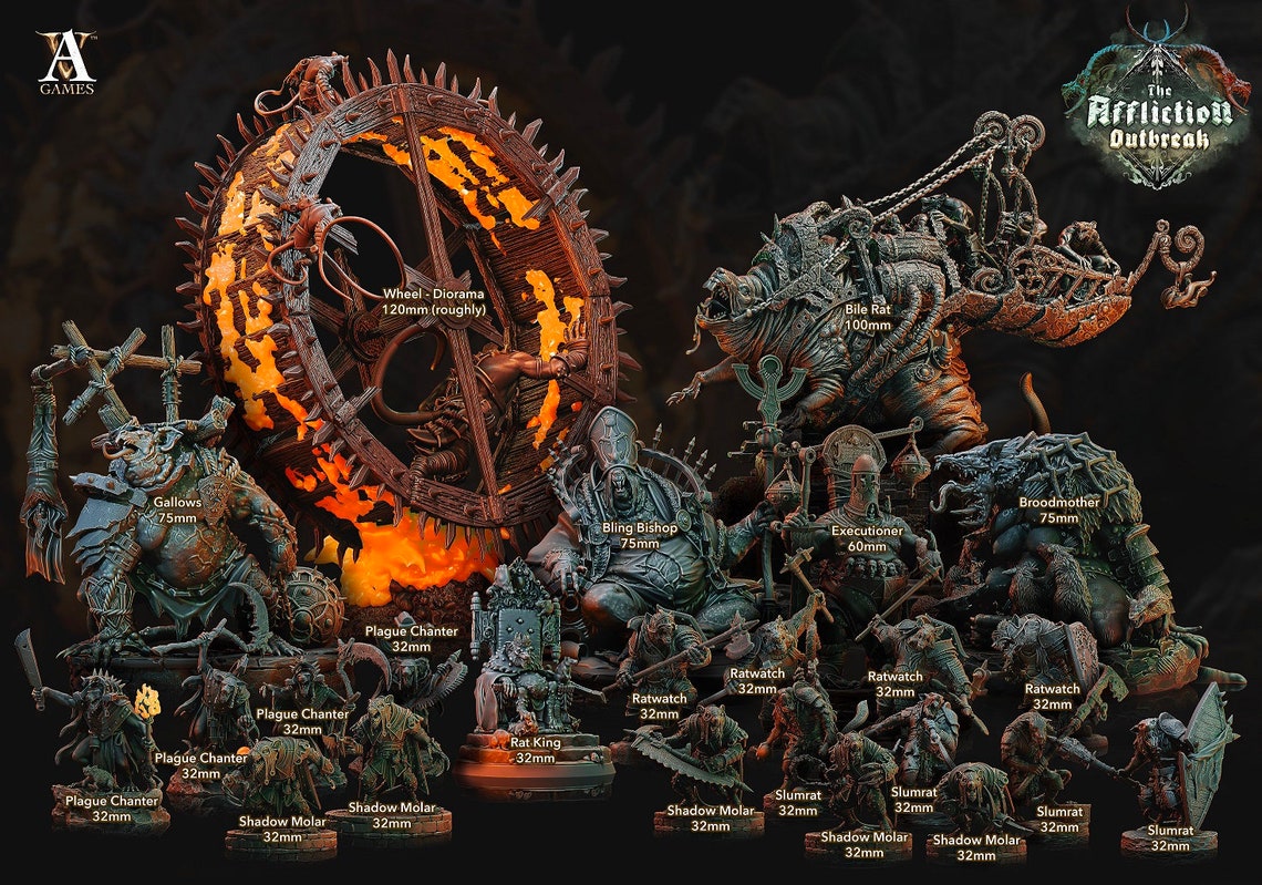 Skaven Brood Mother Dnd Miniature Ratfolk Miniatures for - Etsy