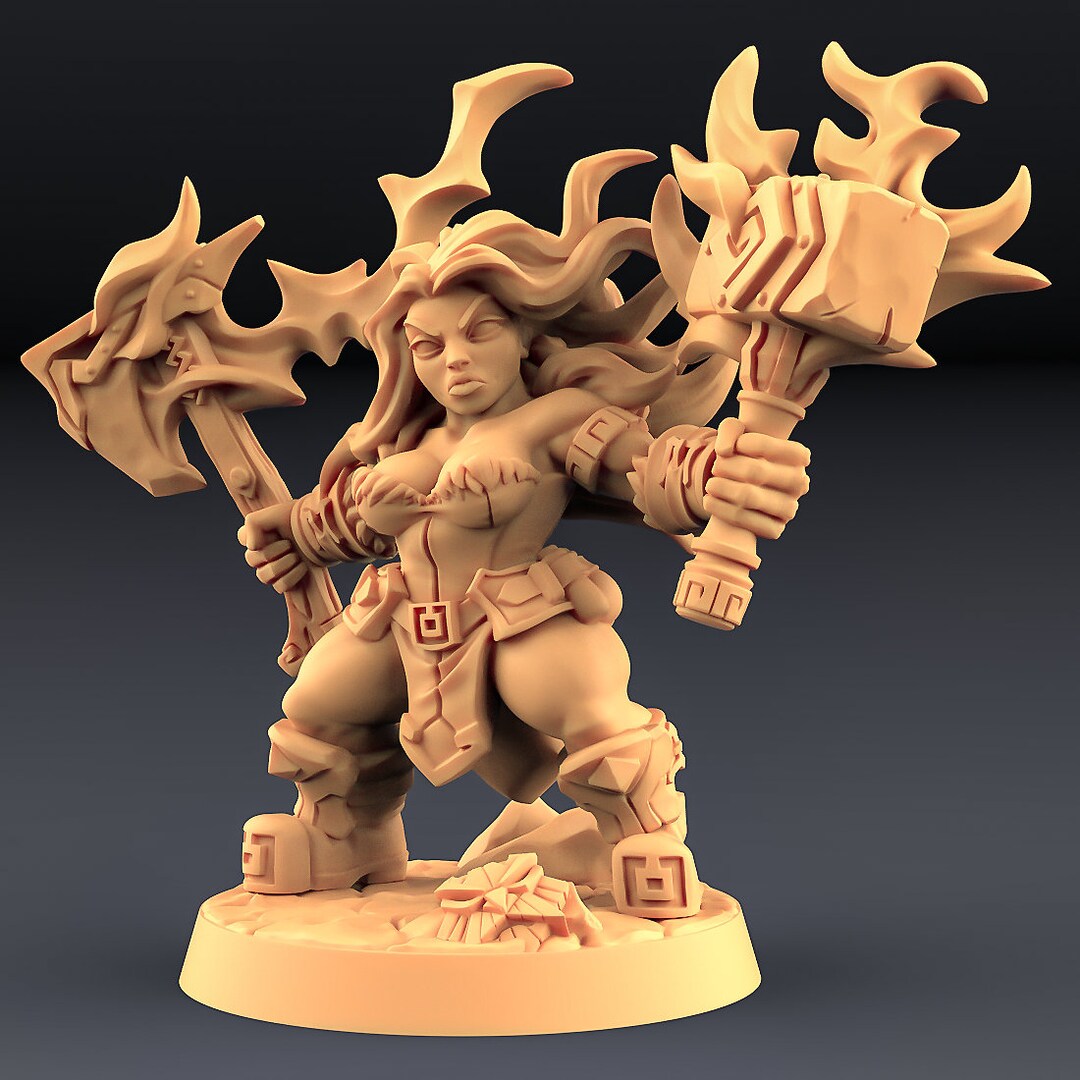 Female Dwarf Mage Dnd Miniature D&D Mini Miniature Dnd Miniature Dwarf Dnd Artisan Guild Modular ...