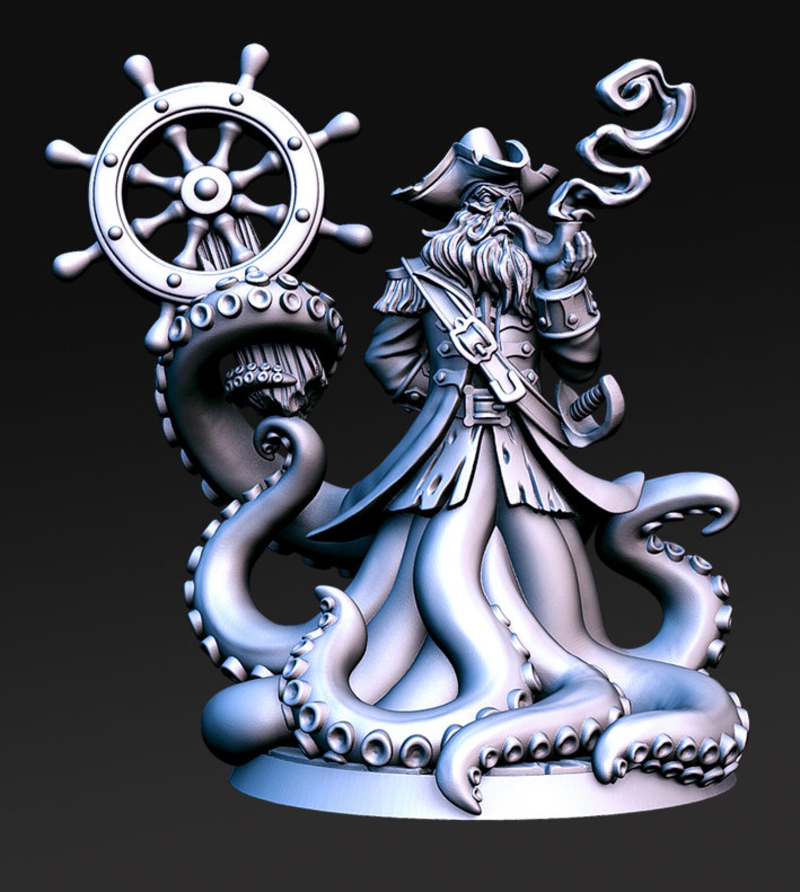 Squid Pirate Dnd Miniature octopus Miniatures for Tabletop - Etsy