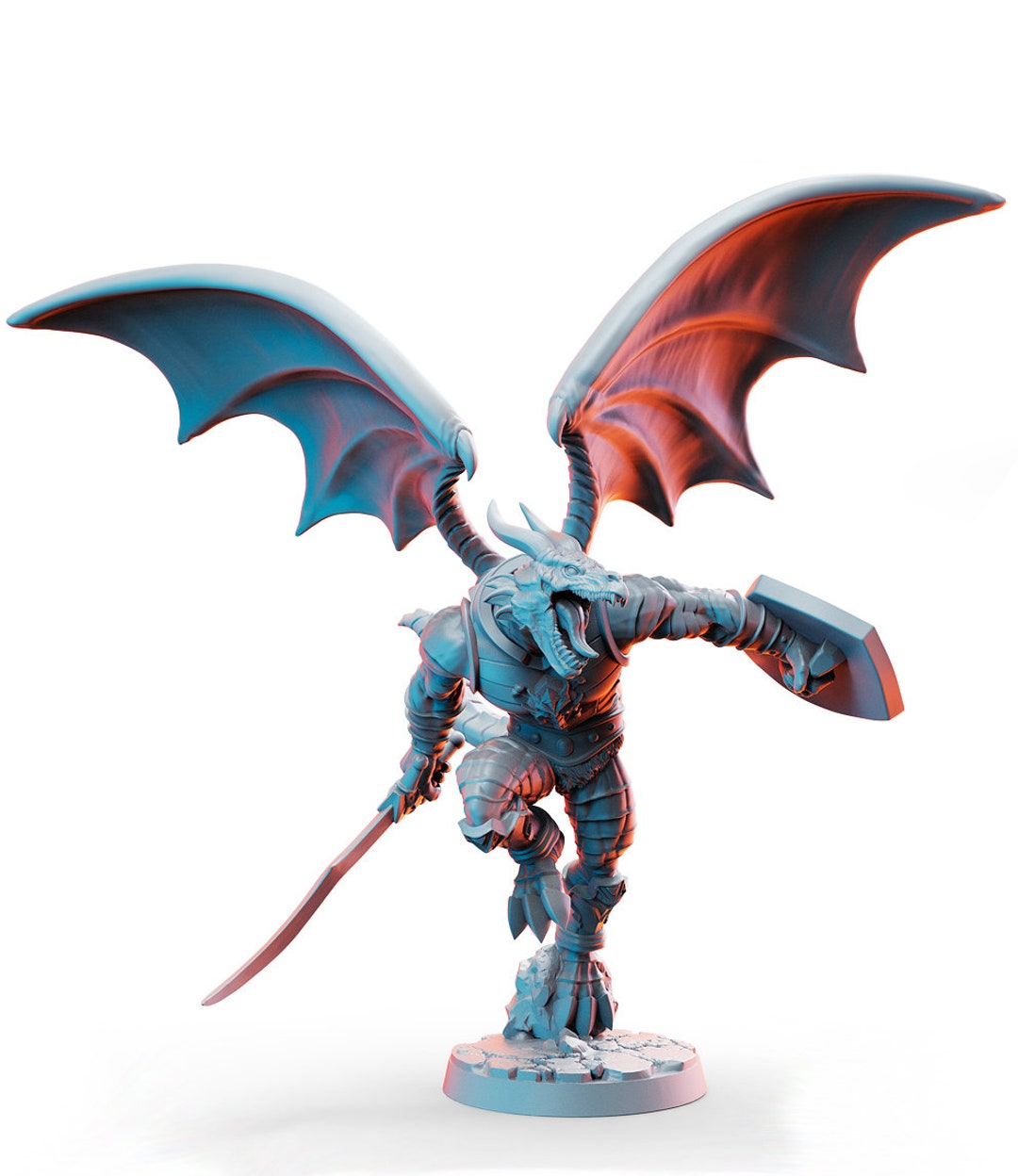 Dragonborn Fighter Dnd Miniature Dragon Warrior Miniatures for Tabletop ...