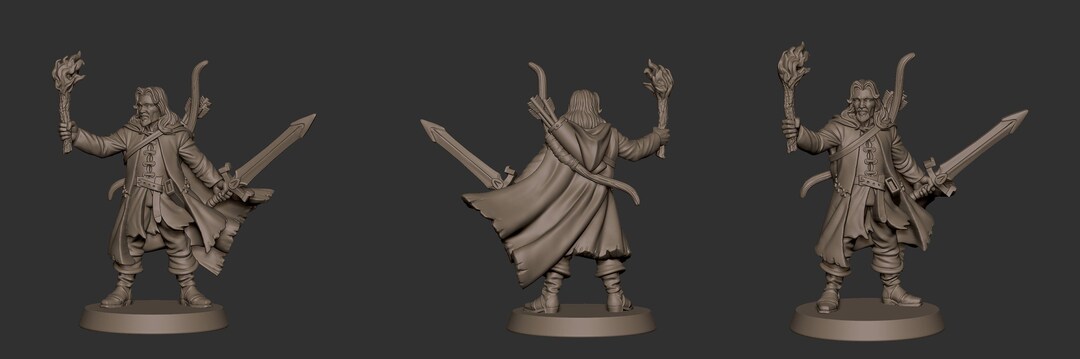 Human Ranger Dnd Miniature male Hunter Miniatures for Tabletop Games ...