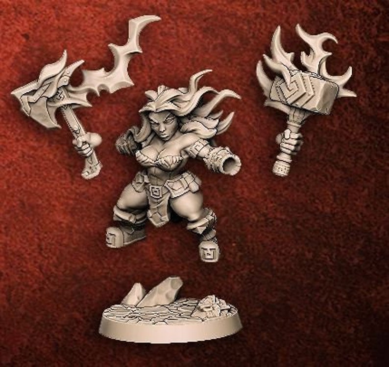 Female Dwarf Mage Dnd Miniature D&D Mini Miniature Dnd | Etsy