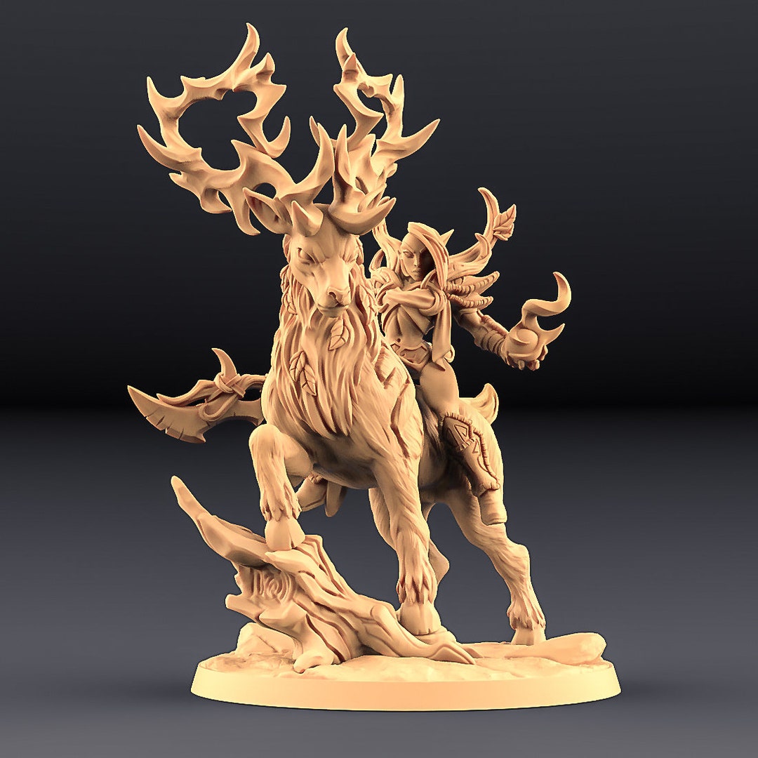 Elf Warrior Ranger Mounted Dnd Miniature Dungeons and Dragons D&D ...