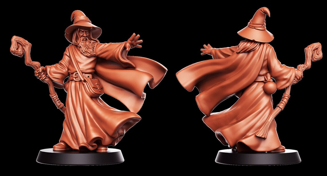 Human Mage Dnd Miniature sorcerer Miniatures for Tabletop - Etsy