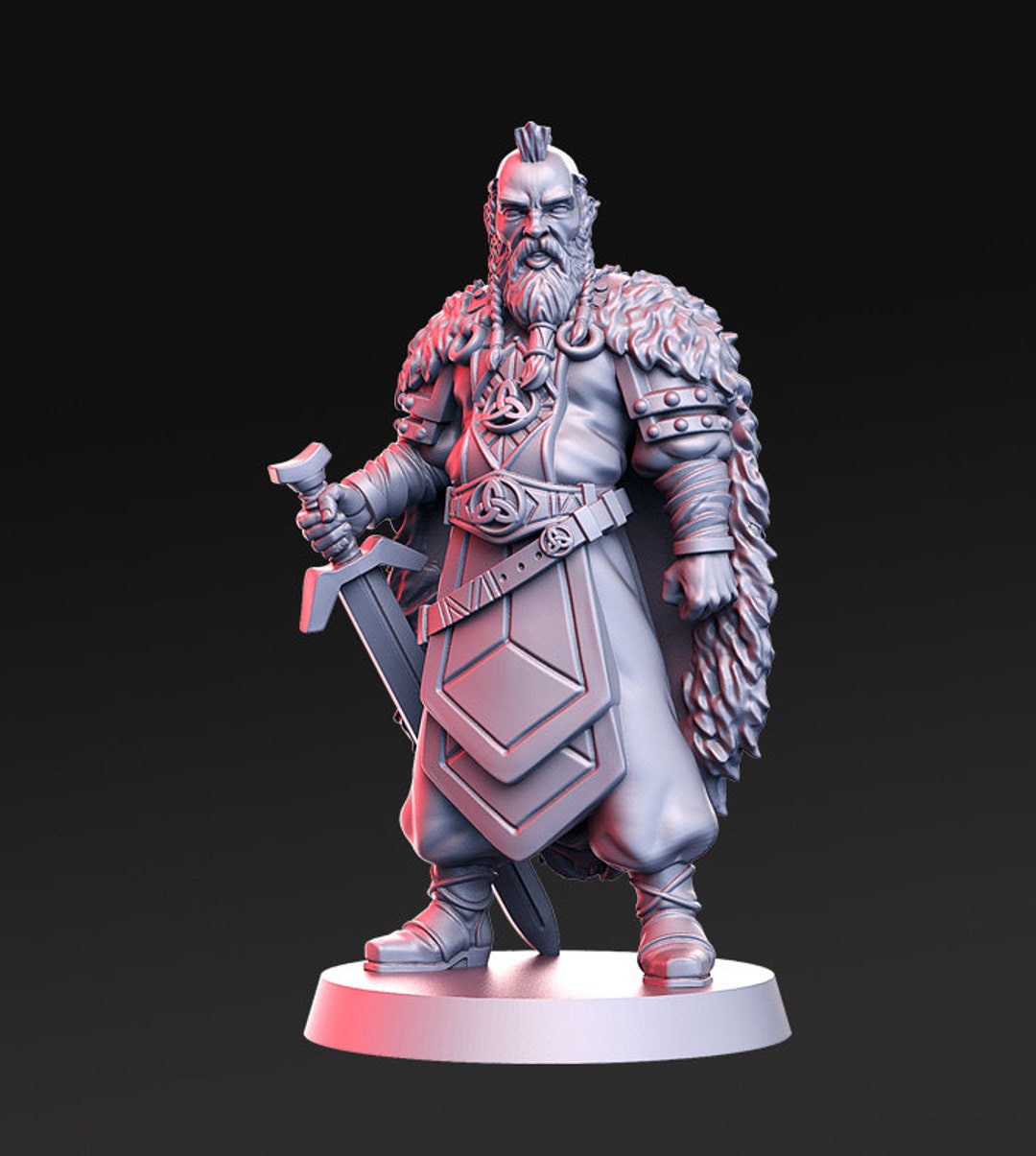 Male Human Viking Leader Dnd Miniature |norseman| Miniatures for ...