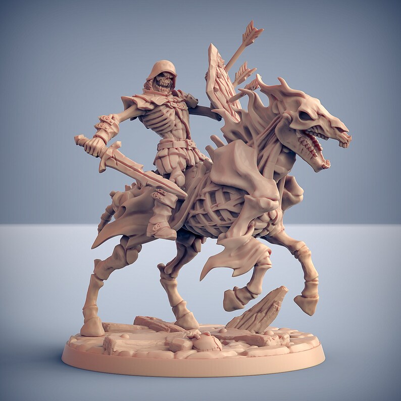 Undead Skeleton Riders Dnd Miniature undead Mounted Raiders - Etsy