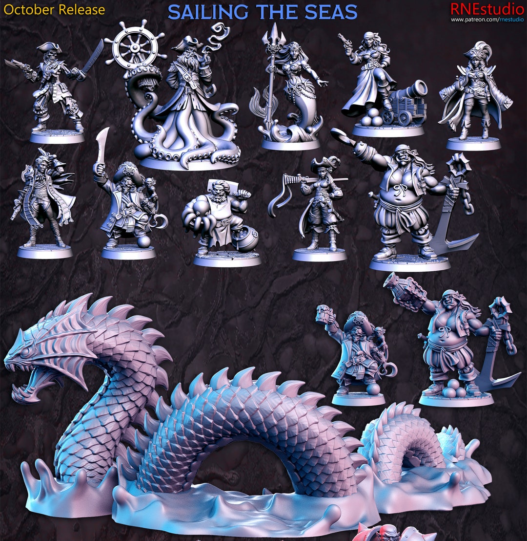 Sailing the Seas Entire Set| Dnd Miniature |miniatures for Tabletop ...